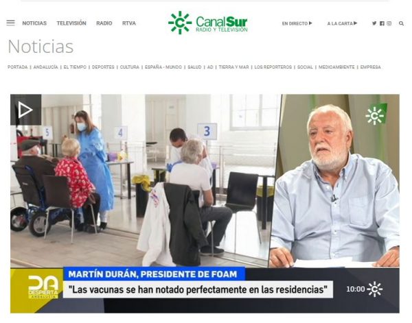 Martín Durán: «La tercera dosis se está notando en las residencias ...